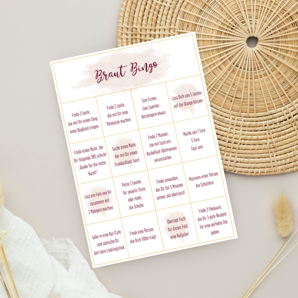 Spiel Junggesellinnenabschied | Braut Bingo - Corona & JGA